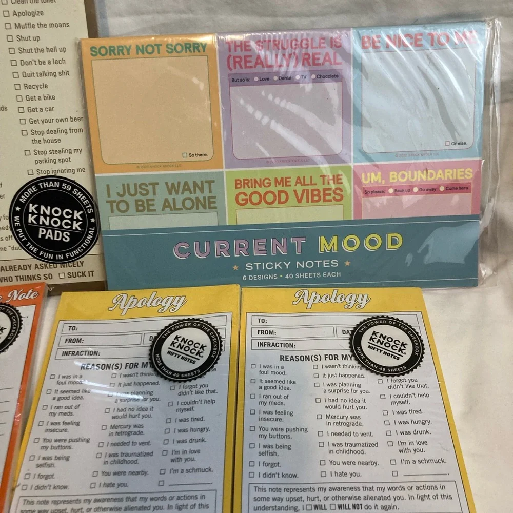 Other | 521 Sarcastic Funny Memo Notes Lot Passive Aggressive New Gag ...